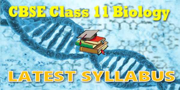 CBSE class 11 Biology New Syllabus 2018-19 | myCBSEguide